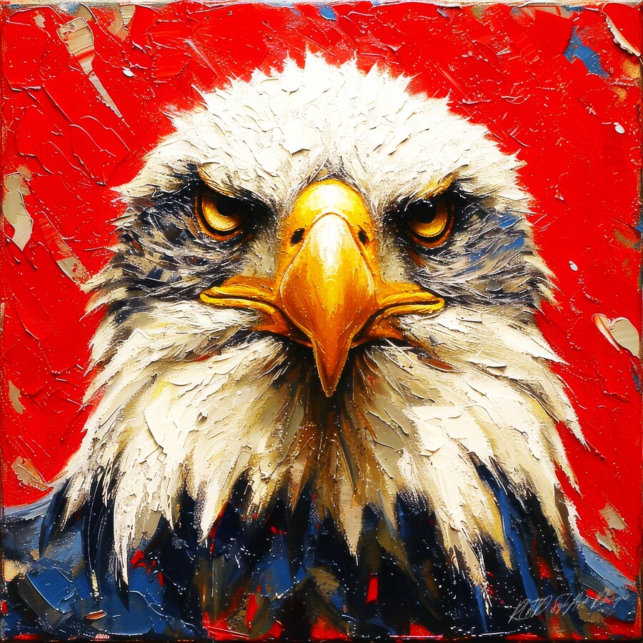 Eagle Eye USA by SykArt Designs Wall Art