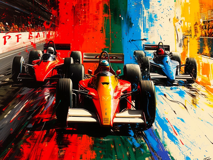 Open Wheel Racing Series by SykArt Designs Wall Art