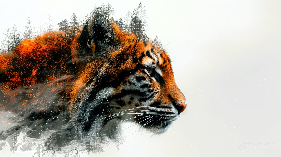 Wild Cat Habitat by SykArt Designs Wall Art