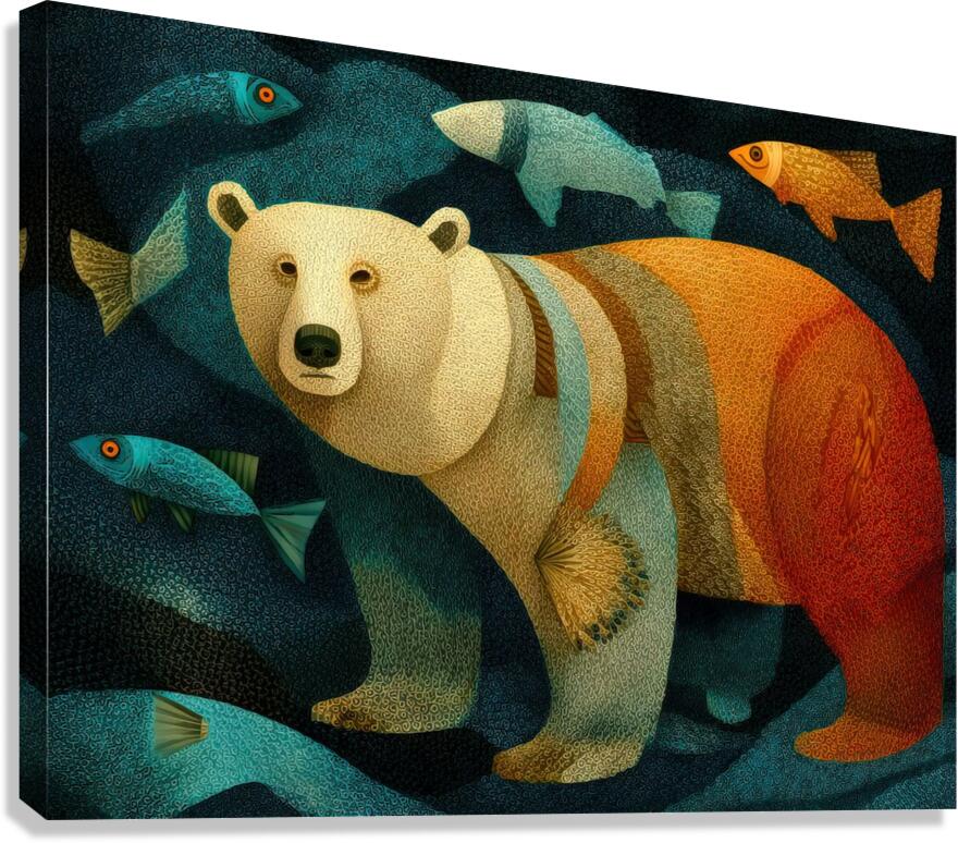 Inuit Ethnicity -Polar Bear Art by SykArt Designs Wall Art