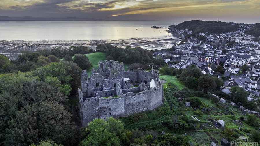 Oystermouth Castle and Mumbles by Leighton Collins Wall Art
