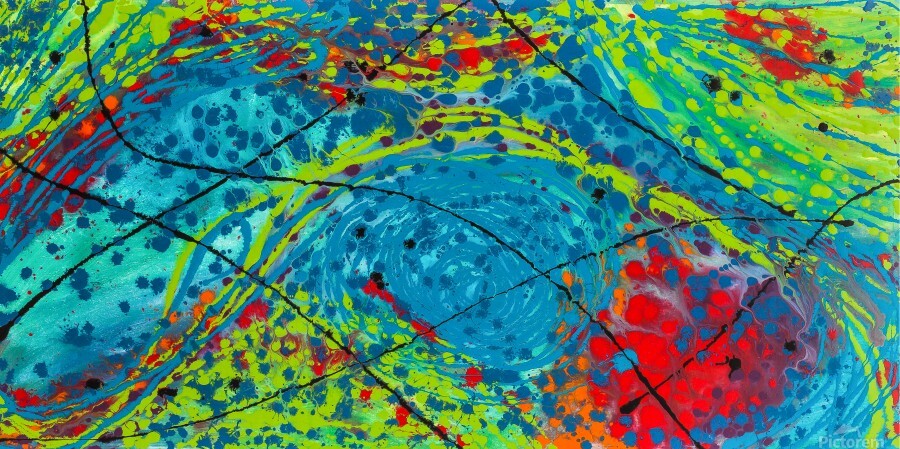 Conventional Matrix - Abstract Art Print - Red Green Blue by Dianne ...
