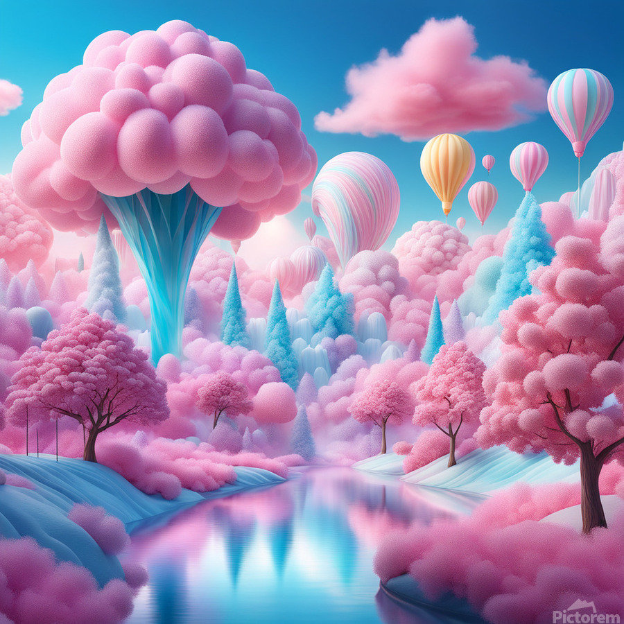 cotton candy artwork