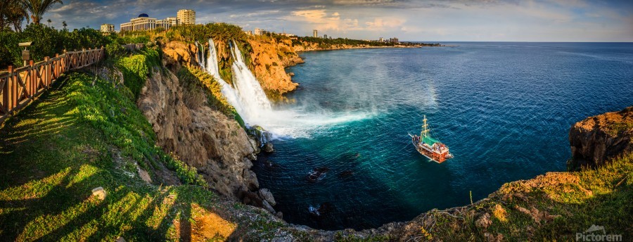 Duden Waterfalls by zoltanduray Wall Art