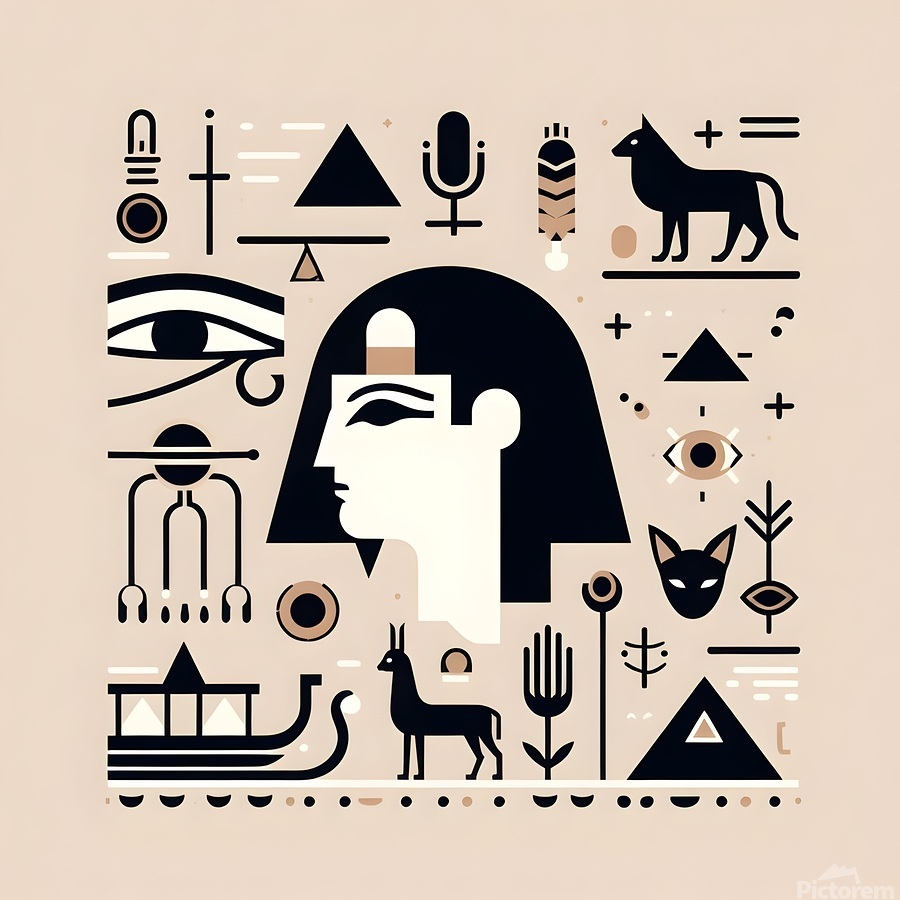 egypt pyramid nature desert by Danendart Wall Art