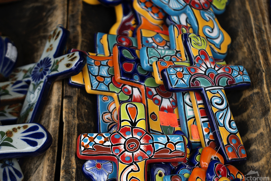 Ceramic crosses by Southwest Six Wall Art