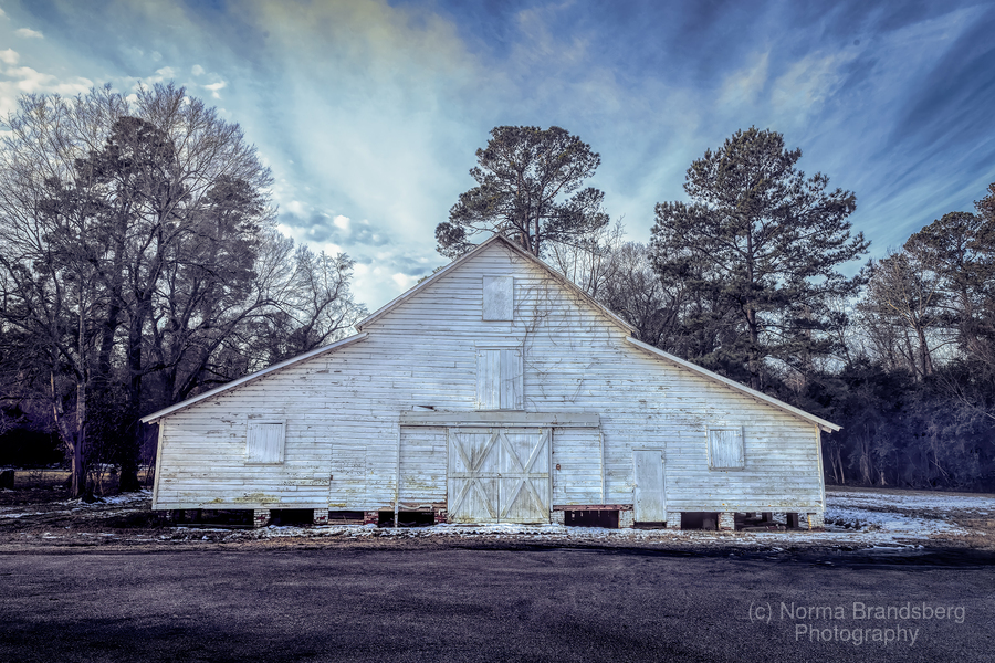 Galivants Ferry Holliday Farm White Barn by Norma Brandsberg ...