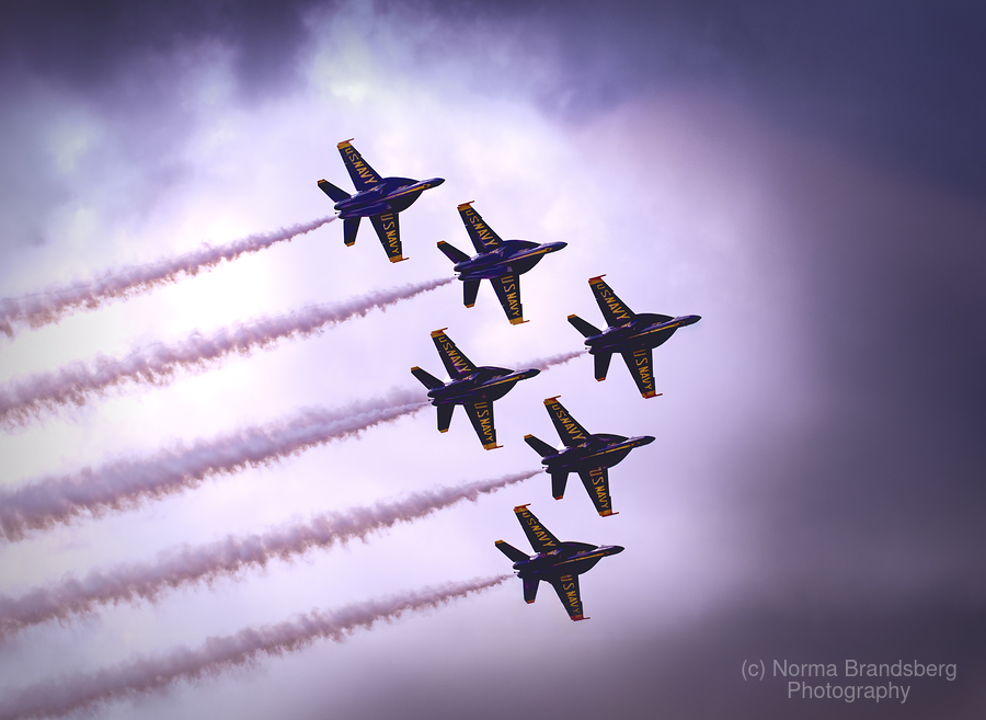 Blue Angels Soaring in Perfect Formation by Norma Brandsberg ...