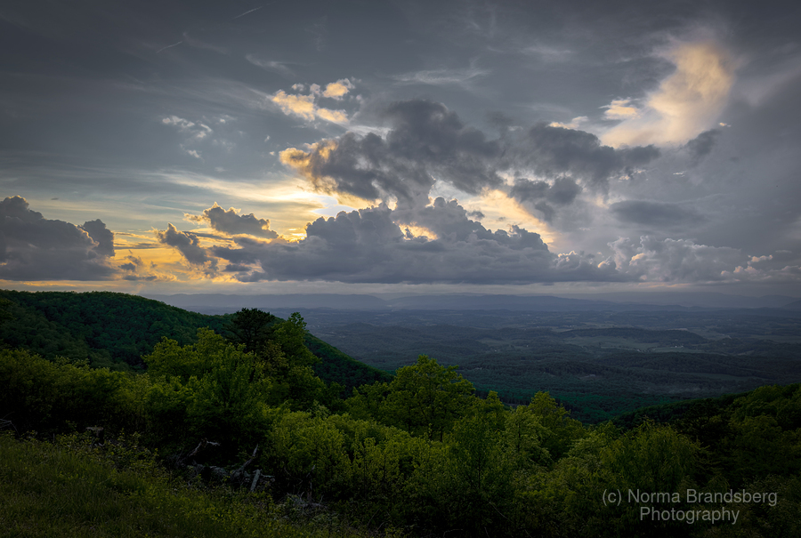 Buchanan Virginia Blue Ridge Parkway Overlook by Norma Brandsberg ...