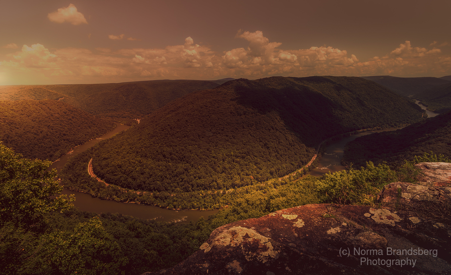 New River Grandview Overlook by Norma Brandsberg Photography Wall Art
