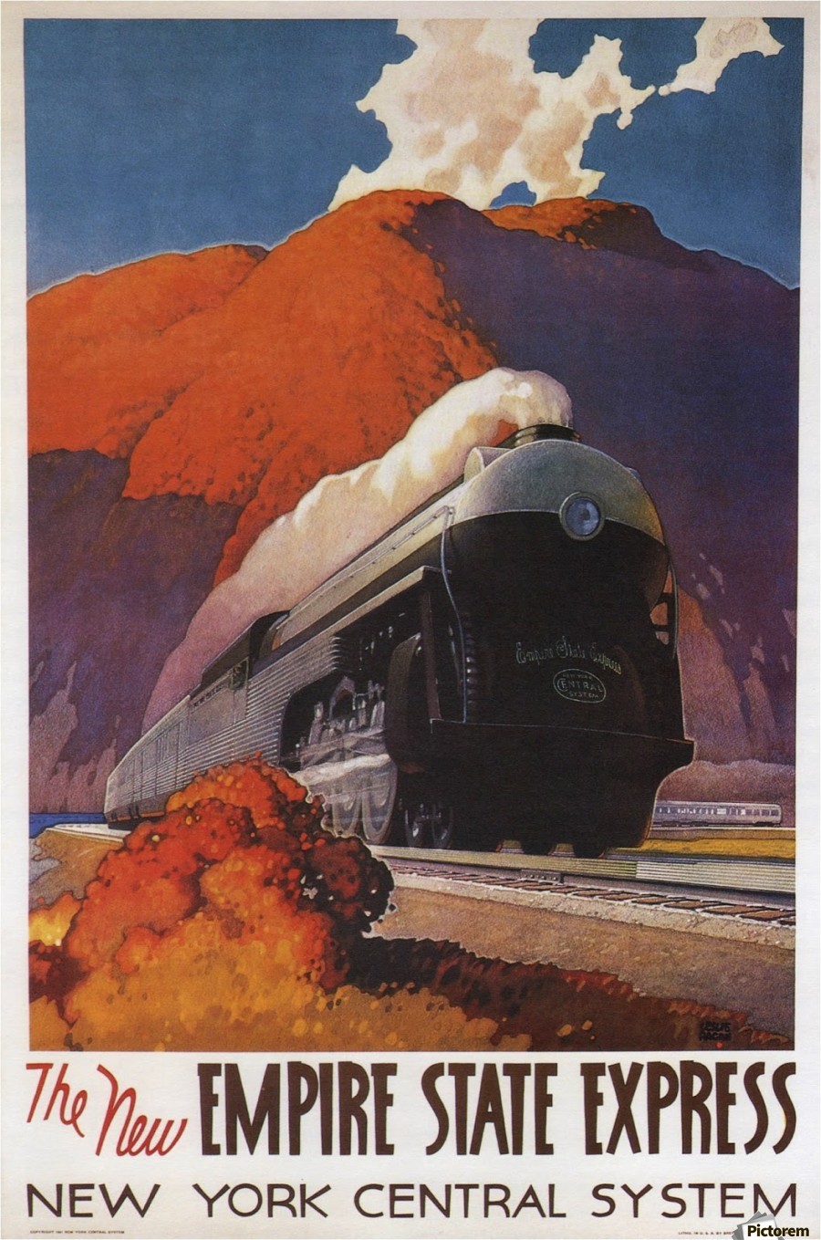 1941 The New Empire State Express poster by VINTAGE POSTER Wall Art