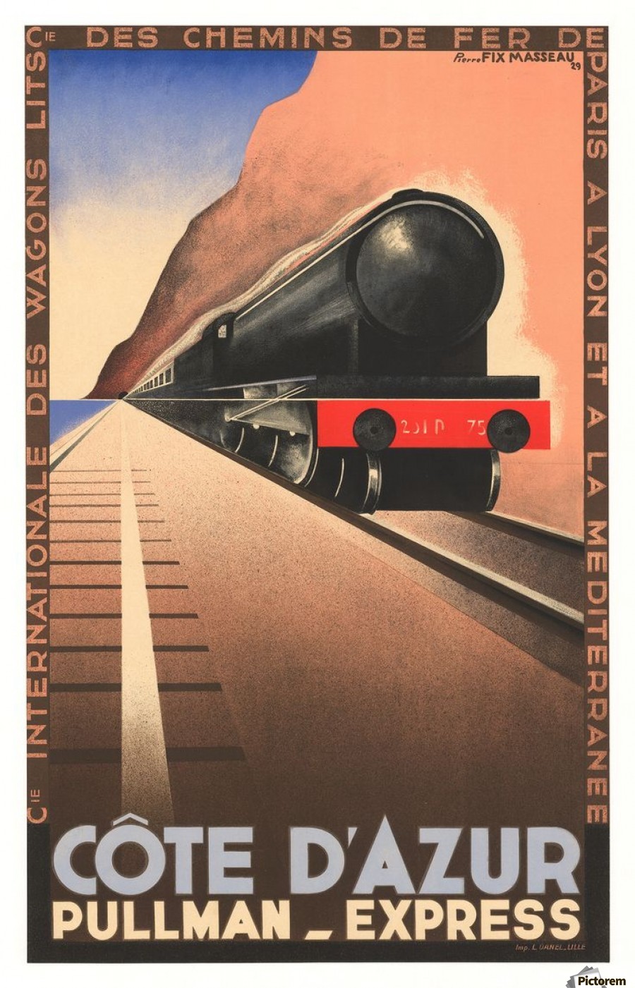 Cote D'Azur Pullman Express by VINTAGE POSTER Wall Art