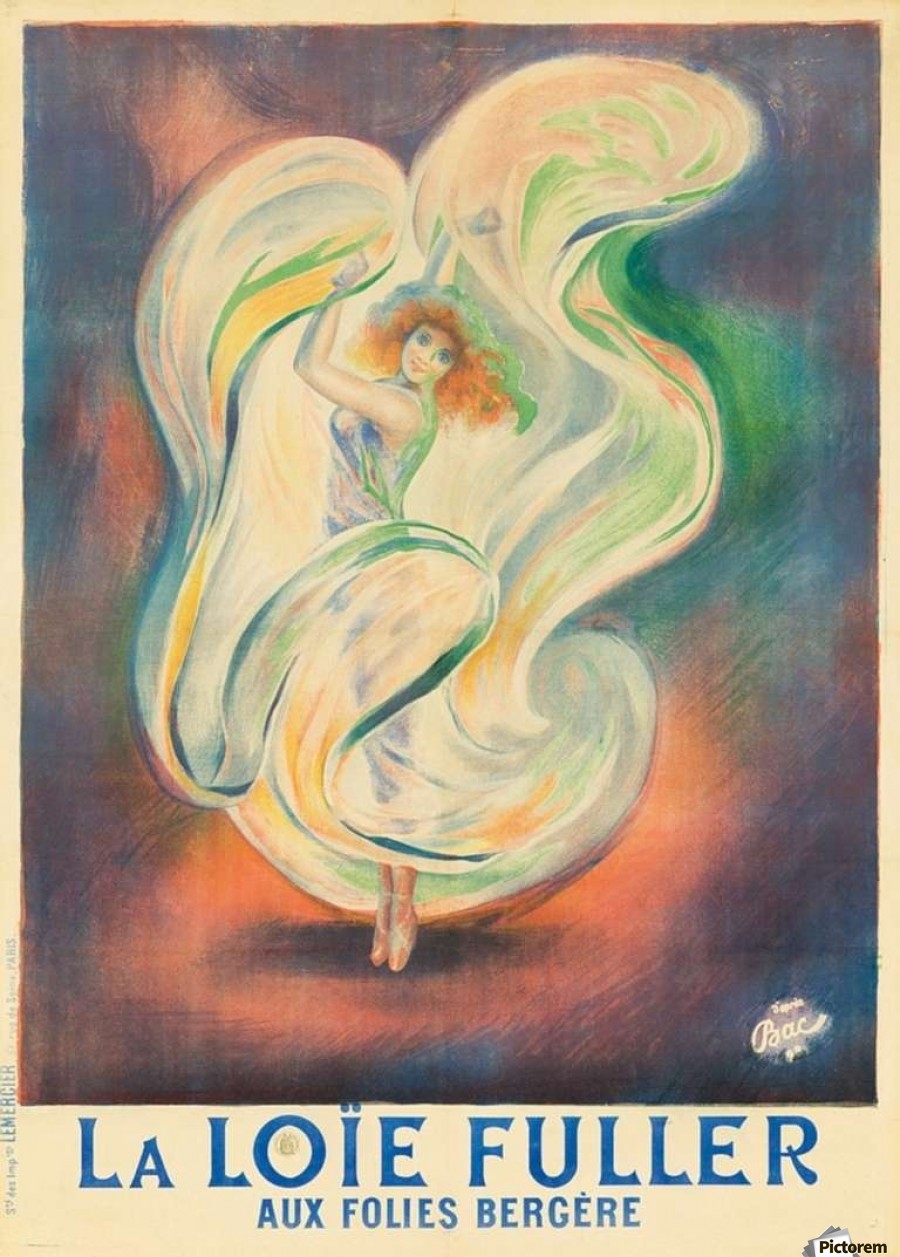 Ferdinand Bach French Art Nouveau Lithograph Folies Bergere by VINTAGE ...