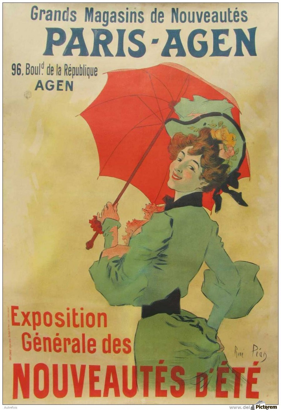 Grand Magasins de Nouveautes Paris Agen poster par VINTAGE POSTER