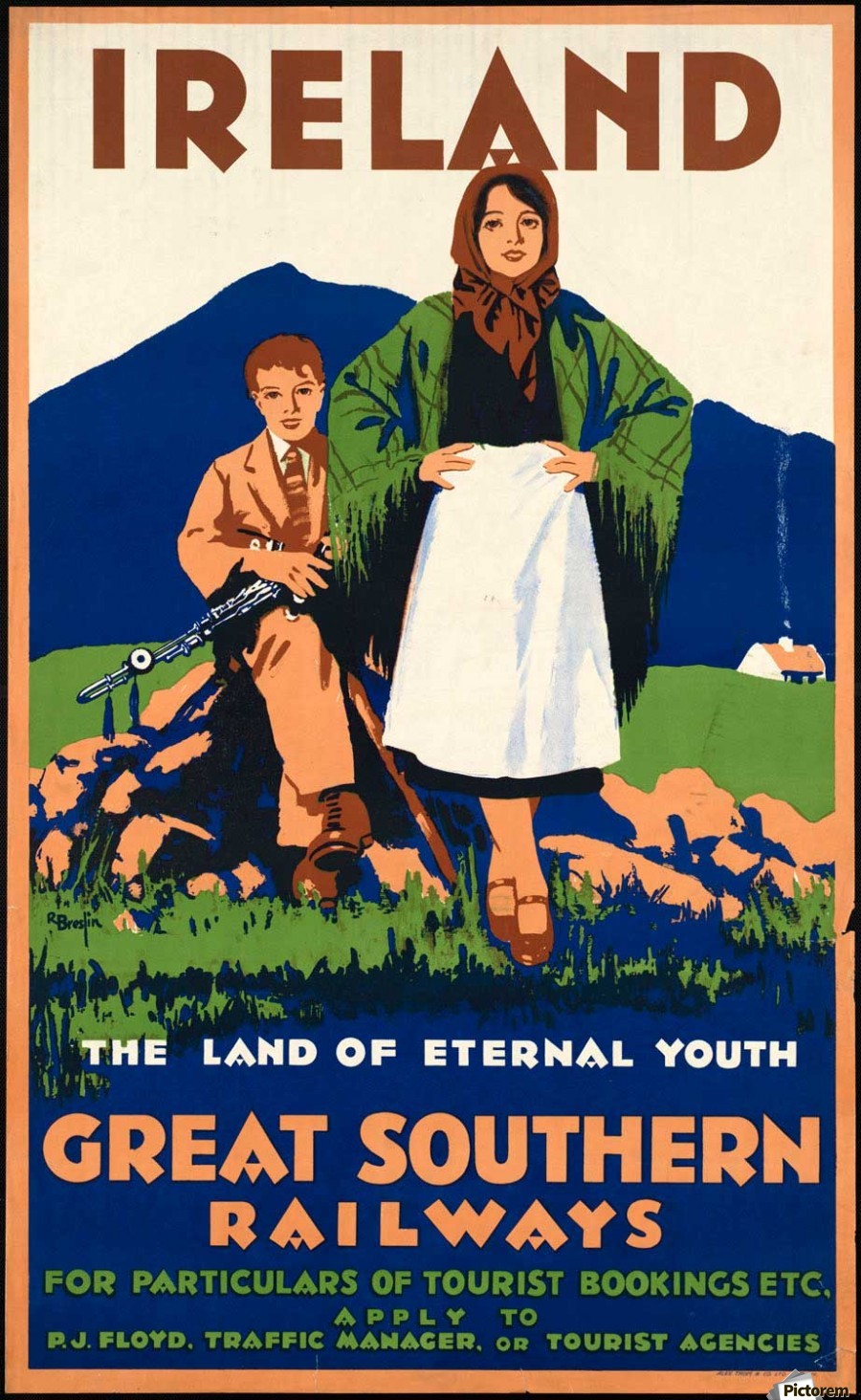 Ireland Vintage Travel Poster par VINTAGE POSTER