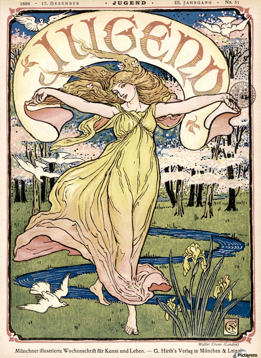 Jugend vintage poster 1898 by VINTAGE POSTER Wall Art