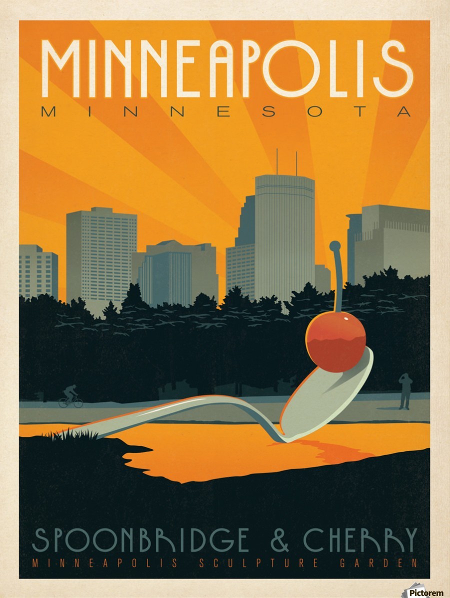 Minneapolis Minnesota by VINTAGE POSTER Wall Art
