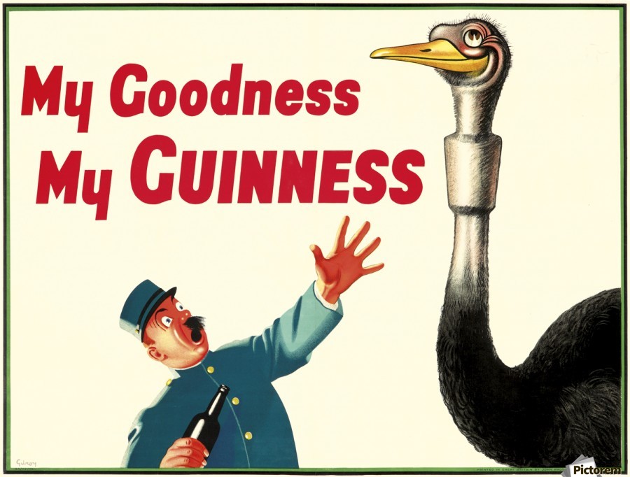 My Goodness My Guinness Original Vintage Poster by VINTAGE POSTER Wall Art