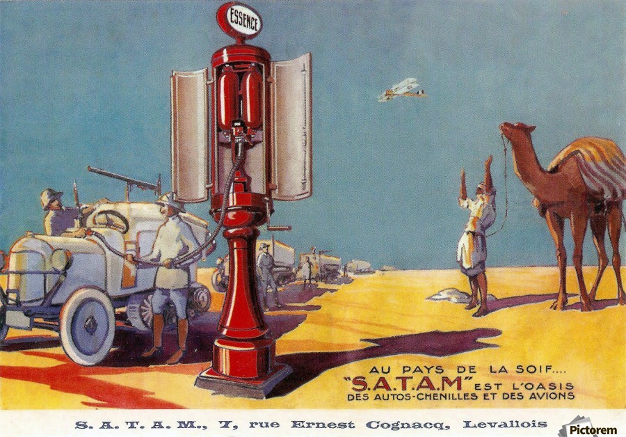 Satam vintage service station equipment by VINTAGE POSTER Wall Art