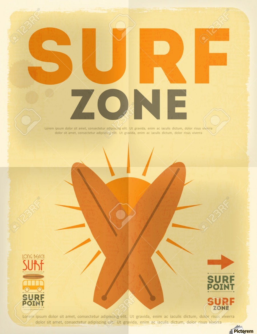 Surf Retro poster par VINTAGE POSTER