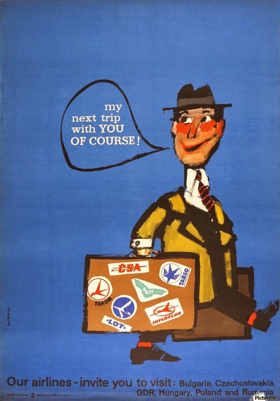 Vintage Interflug Poster by VINTAGE POSTER Wall Art