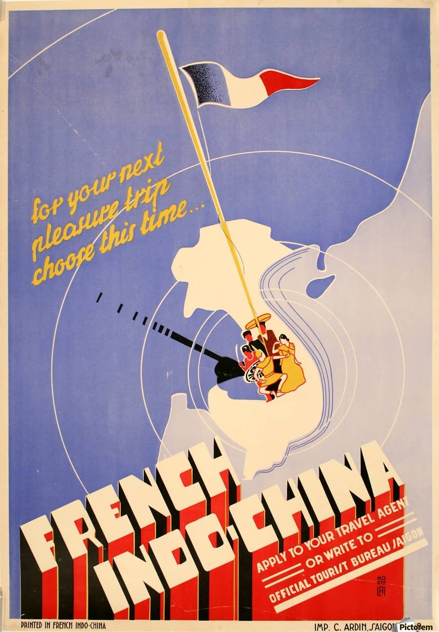 Vintage travel poster for French Indo-China by VINTAGE POSTER Wall Art