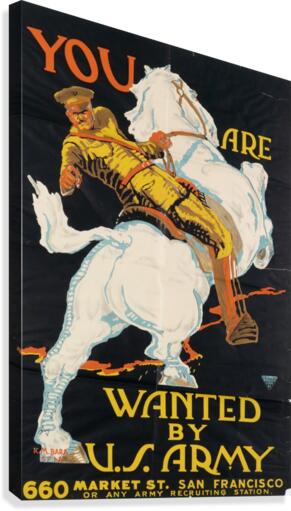 1918 World War I U.S. Army recruiting poster by VINTAGE POSTER Wall Art