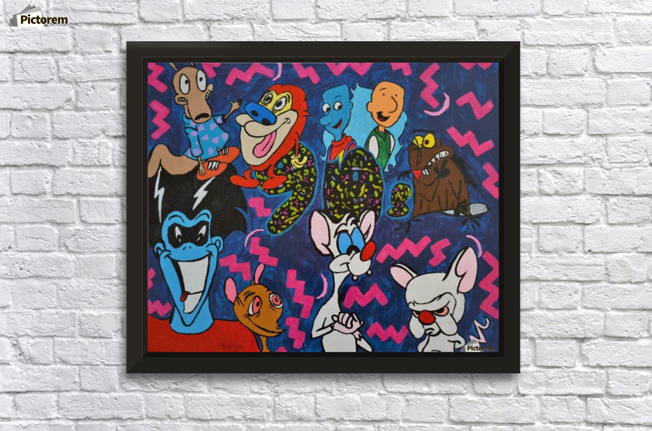 90s Cartoon Collage by Anthony Alexander Lopez Wall Art