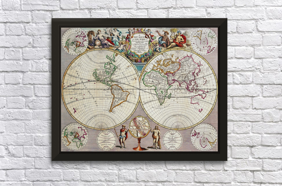 Antique map old map history globe earth maps historical map drawing old ...