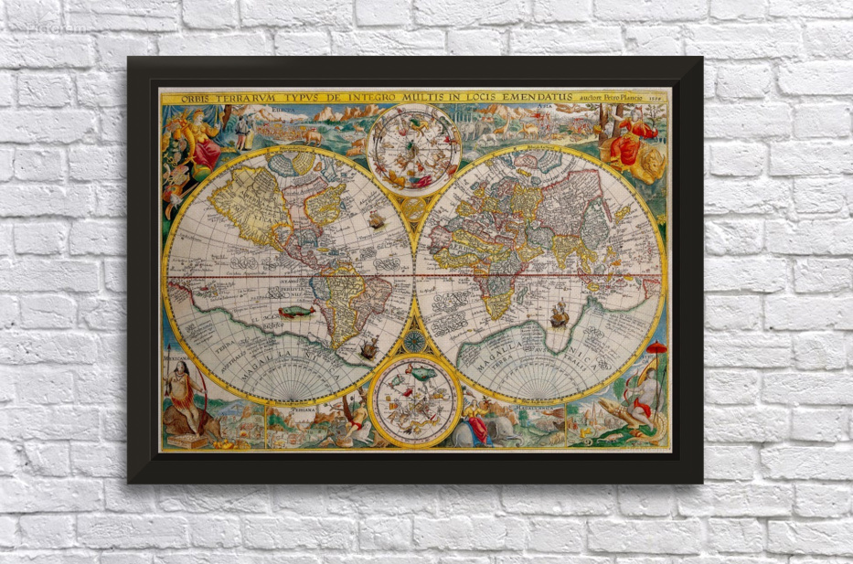 ORBIS TERRA RVM Old-Cartographic Map by xzendor7 Wall Art