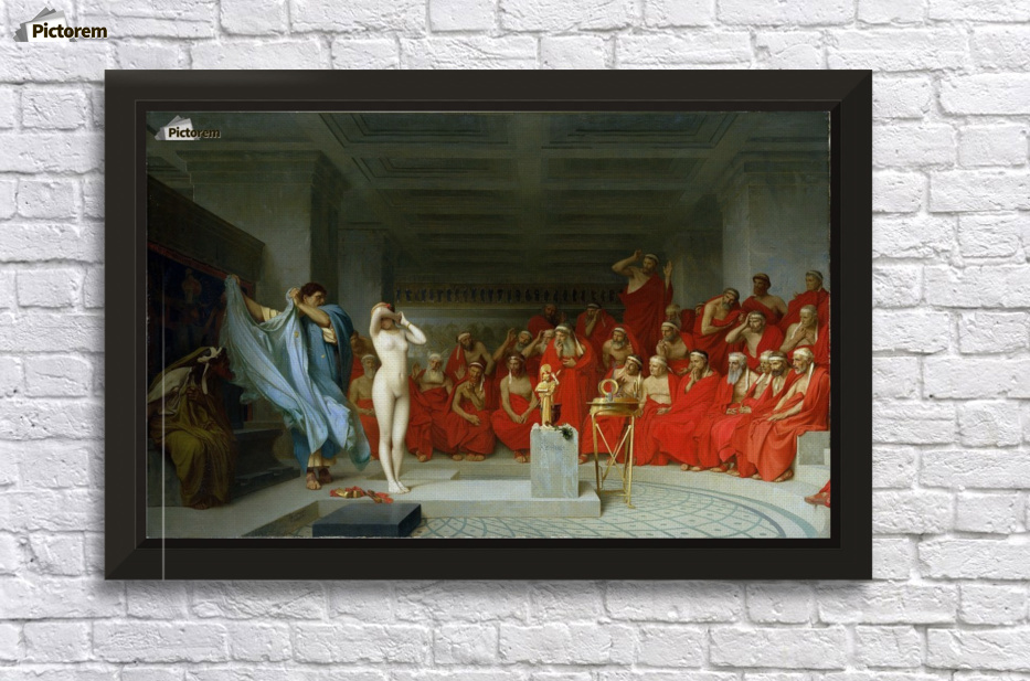 Phryne revealed before the Areopagus - Jean-Leon Gerome Canvas