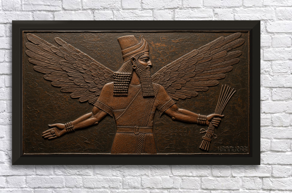 The Babylonian King Hammurabi the Sixth Amorite King: Brushed Design by ...