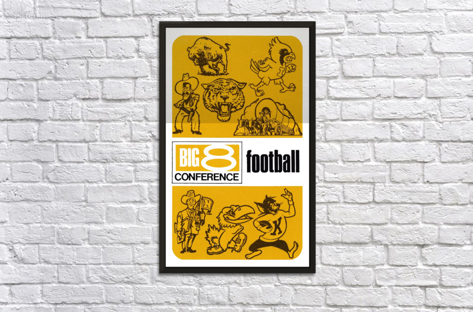 1969 Big 8 Conference Football Poster by Row One Brand Wall Art