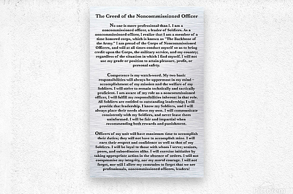 The NCO Creed - ArmyFacts com