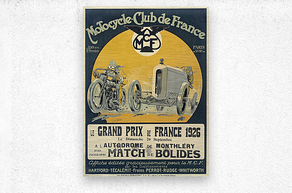 Vintage Motorcycle show poster design by VINTAGE POSTER Wall Art