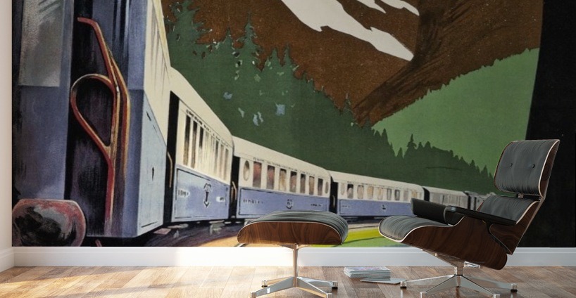 1930 Golden Mountain Pullman Express poster by VINTAGE POSTER Wall Art