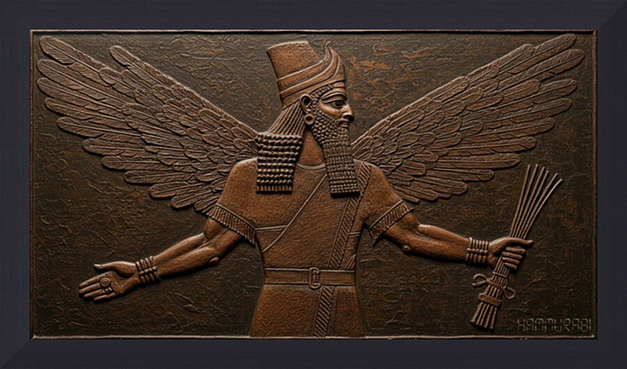 The Babylonian King Hammurabi the Sixth Amorite King: Brushed Design by ...