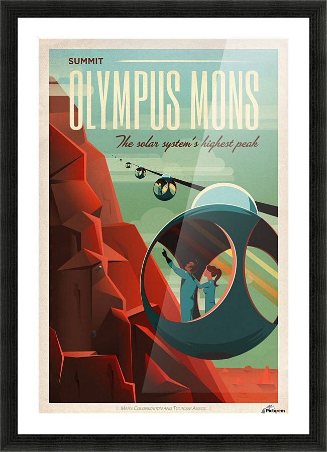 Summit Olympus Mons poster - VINTAGE POSTER