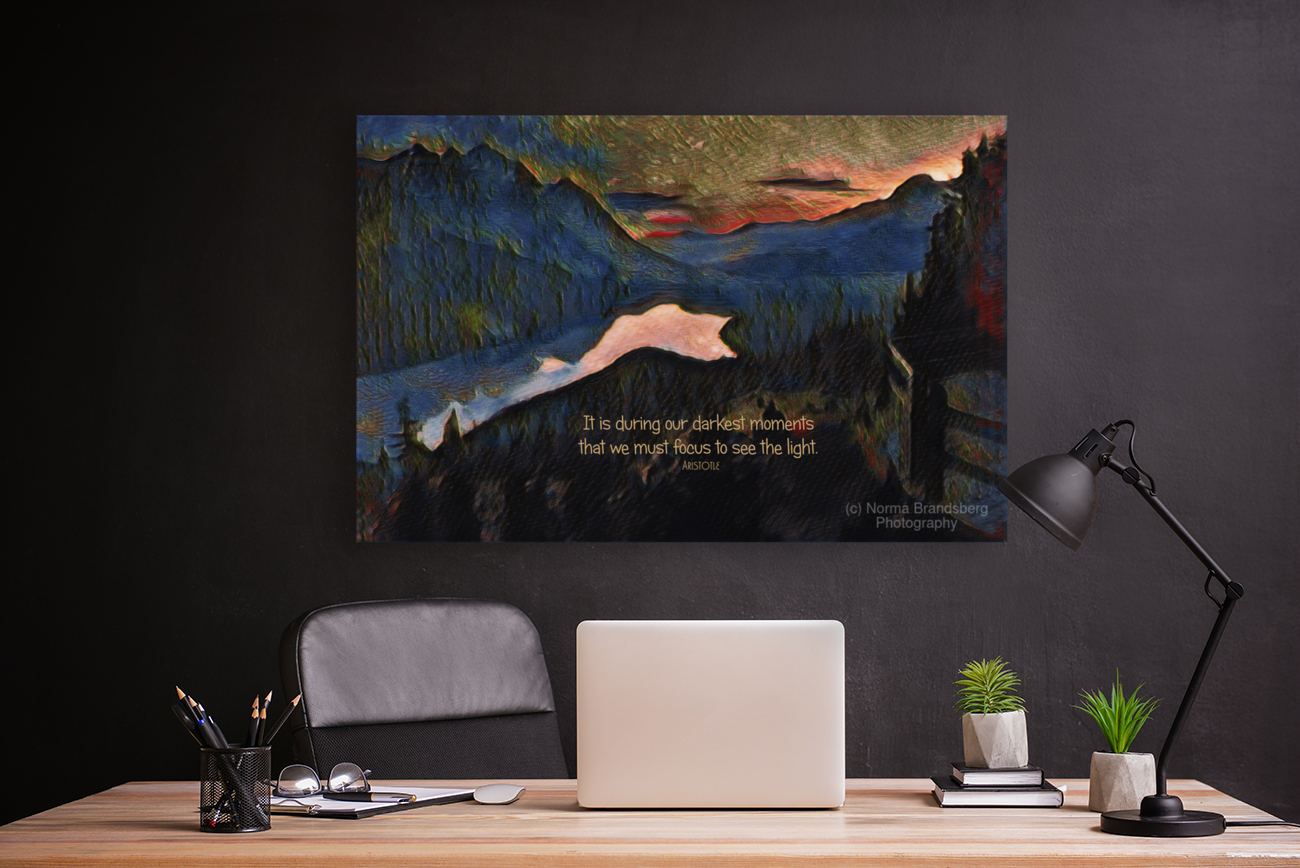 See the Light Inspiration Poem by Norma Brandsberg Photography Wall Art
