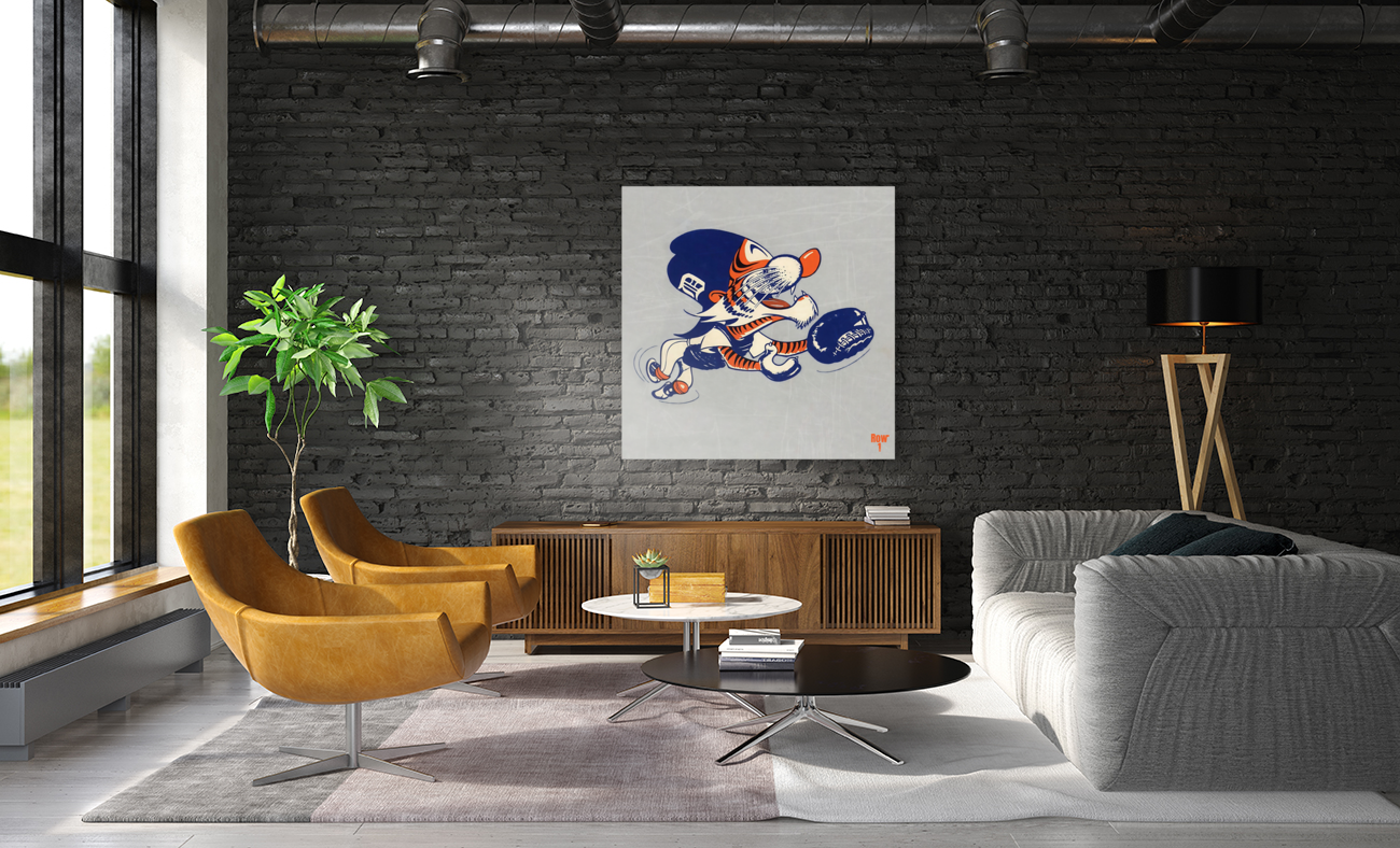 1978 Detroit Tiger Catcher Cartoon Art by Row One Brand Wall Art