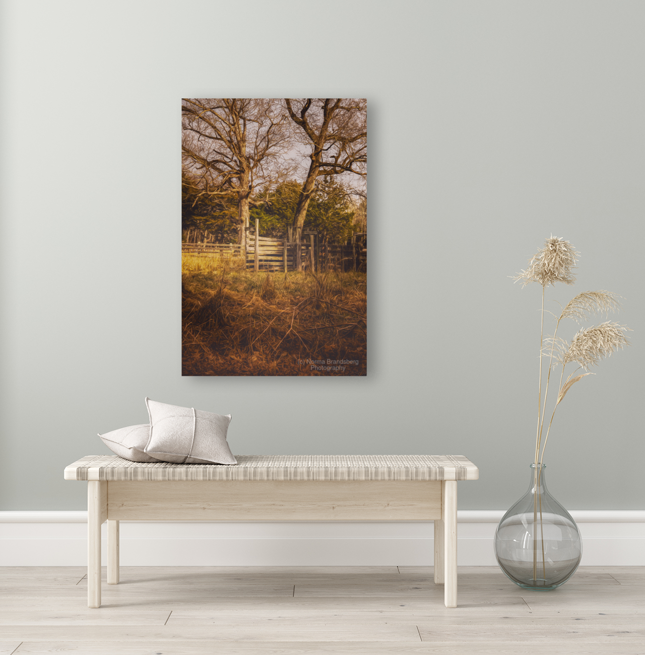 Romantic Old Southern Fence by Norma Brandsberg Photography Wall Art