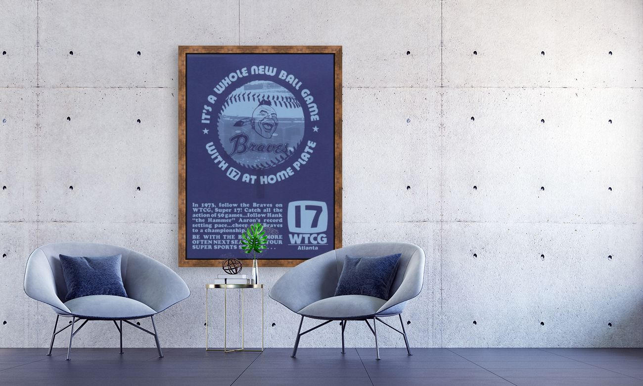 1973 Atlanta Braves WTCG TV Ad Poster par Row One Brand