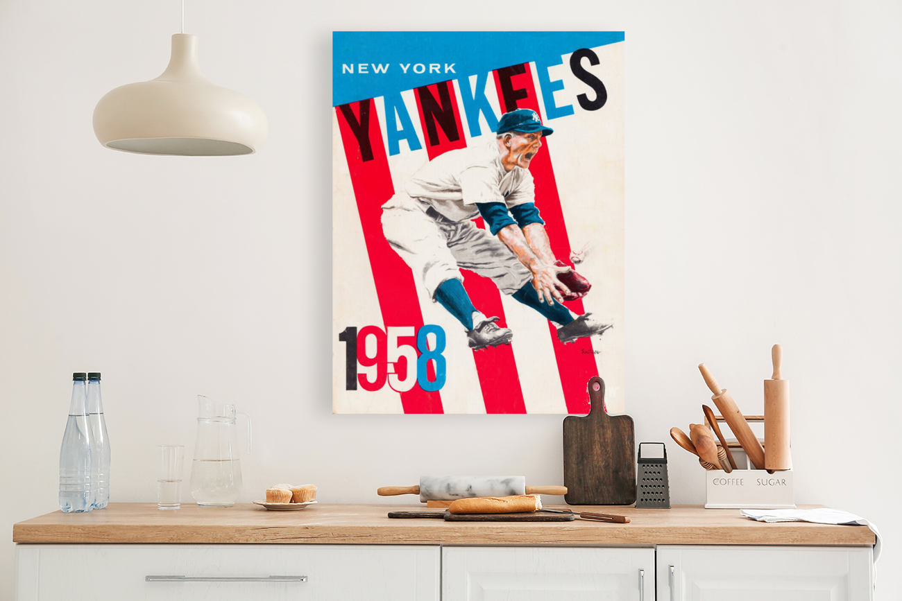 1958 New York Yankees Vintage Art by Row One Brand Wall Art