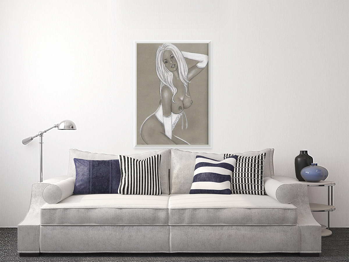 Go Sandy Nude Basque by LeGustavienne Wall Art