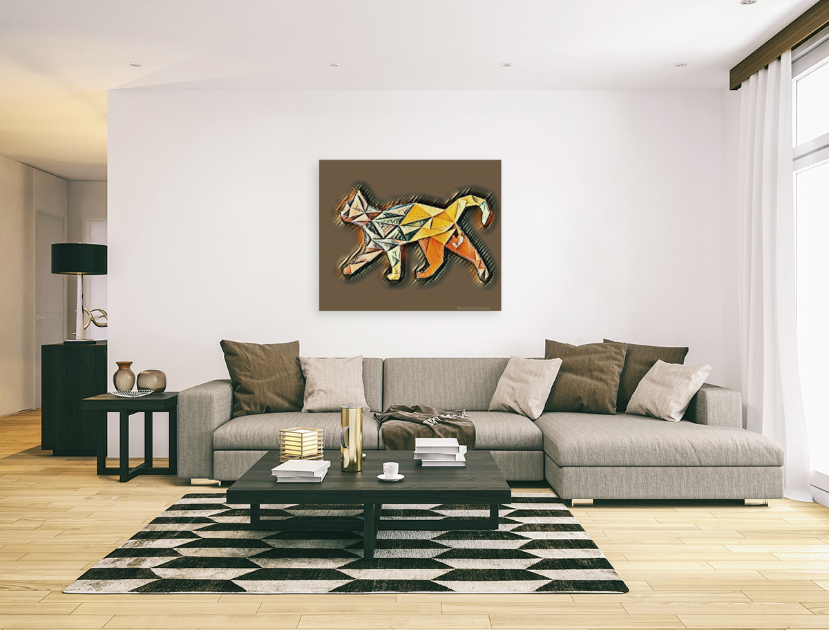 Prowling Cat by LeGustavienne Wall Art