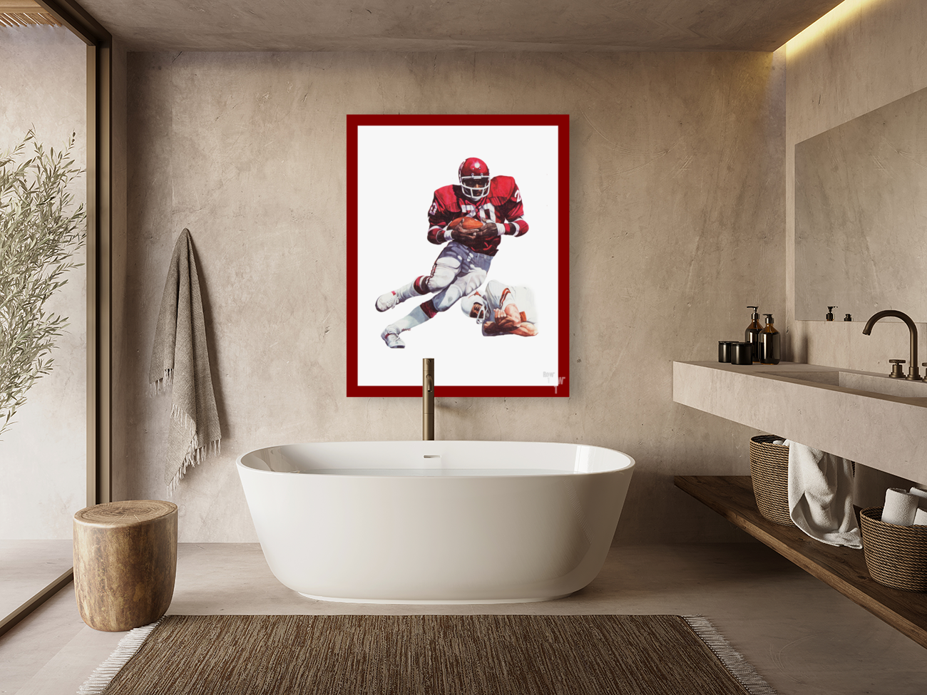 1979 Billy Sims Oklahoma Football Art by Steve Harris by Row One Brand ...