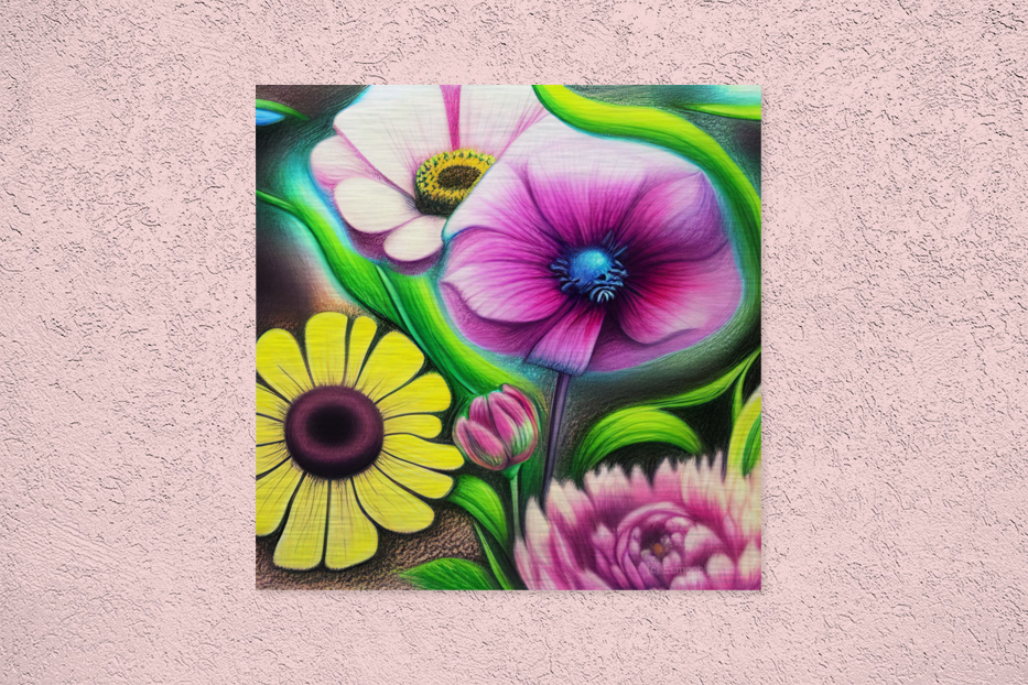 Purple flowers by Esmonbijouart Wall Art