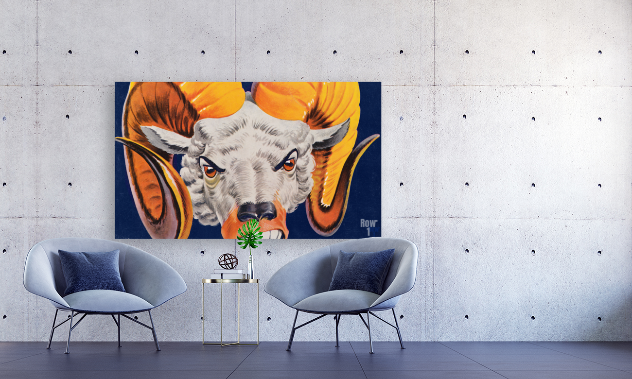 Vintage LA Rams Art by Row One Brand Wall Art