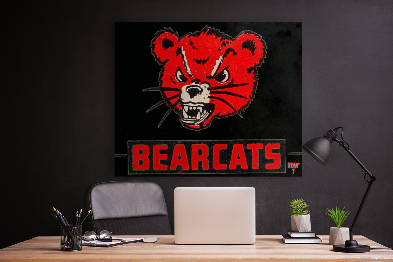Throwback Cincinnati Bearcat Mascot Art by Row One Brand Wall Art