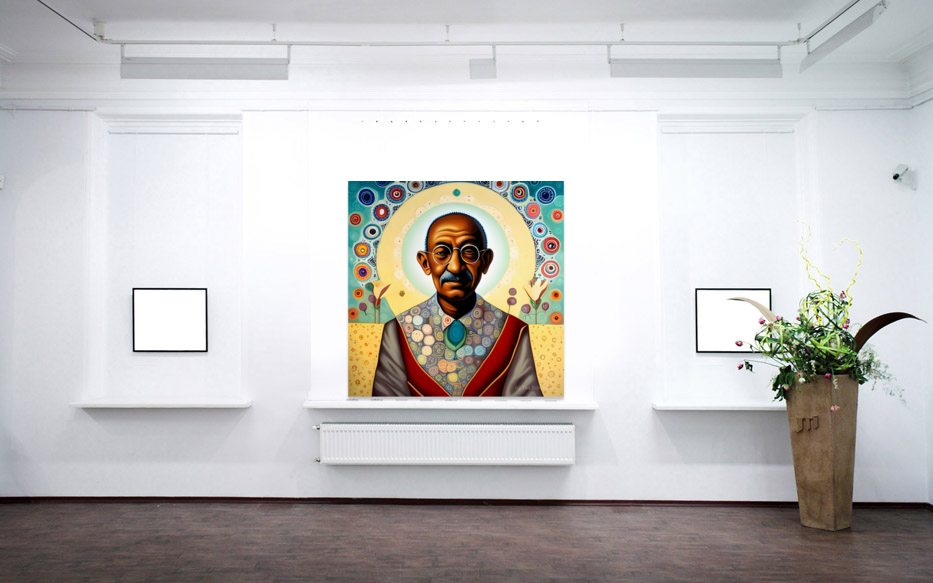 Mahatma Gandhi by Ted Schulman Wall Art